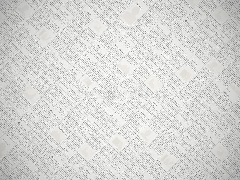 Periódico Del Vector Con El Fondo Ilustración del Vector - Ilustración ...