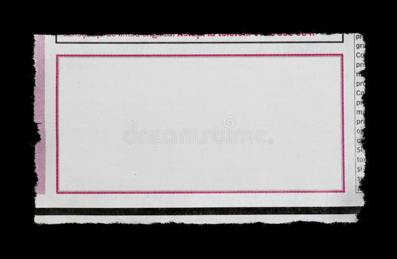 Periódico rasgado imagen de archivo. Imagen de aviso - 50899575