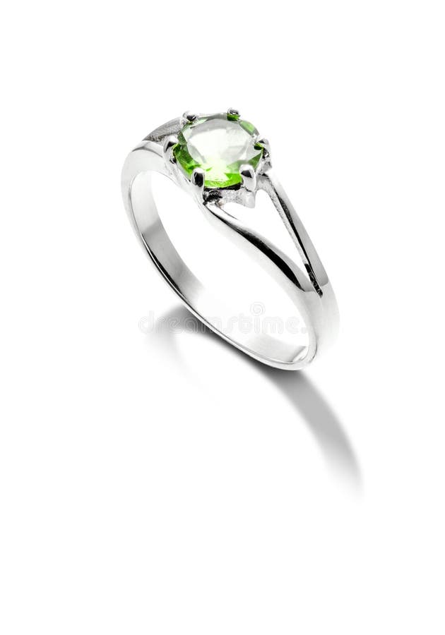 Peridot Ring Isolated on White BaPeridot Ring Isolated on White ...