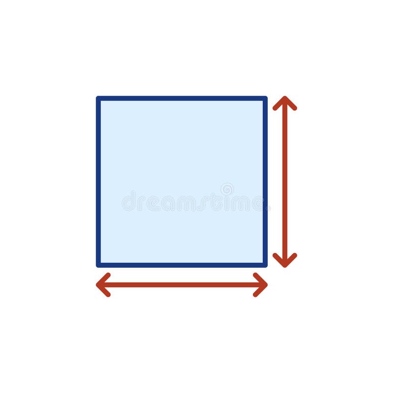 Perimeter or Dimension Vector Concept Colored Icon Stock Illustration ...