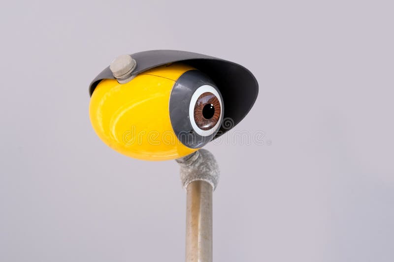 Perimeter Security System with Modern Surveillance Yellow Camera with ...