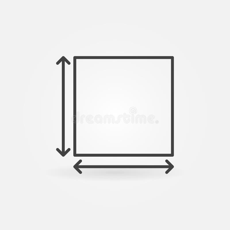 Perimeter Vector Dimension Concept Icon in Outline Style Stock ...