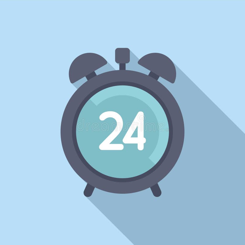 Period Alarm Clock Time Icon Flat Vector. Duration Event Stock Vector ...
