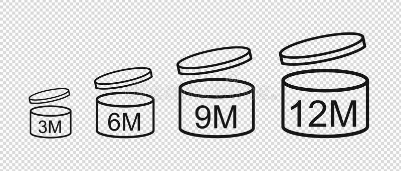 Period after Opening Icons - Vector Illustration - Isolated on ...