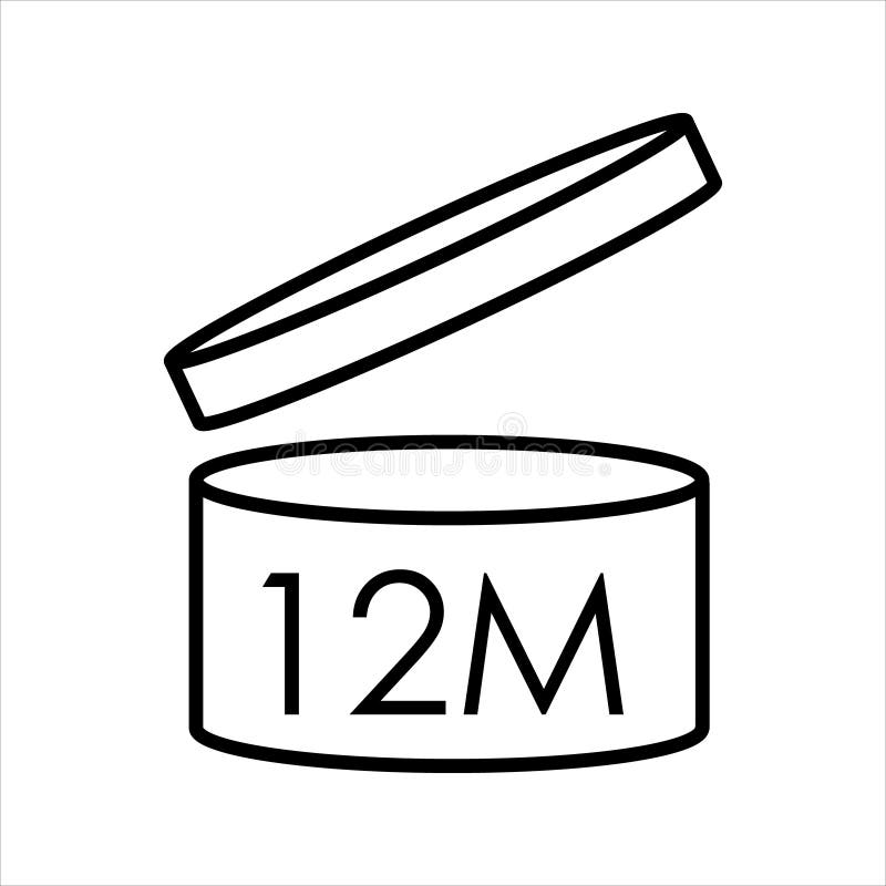 Period After Opening PAO Symbol. Cosmetics Symbol Isolated On White ...