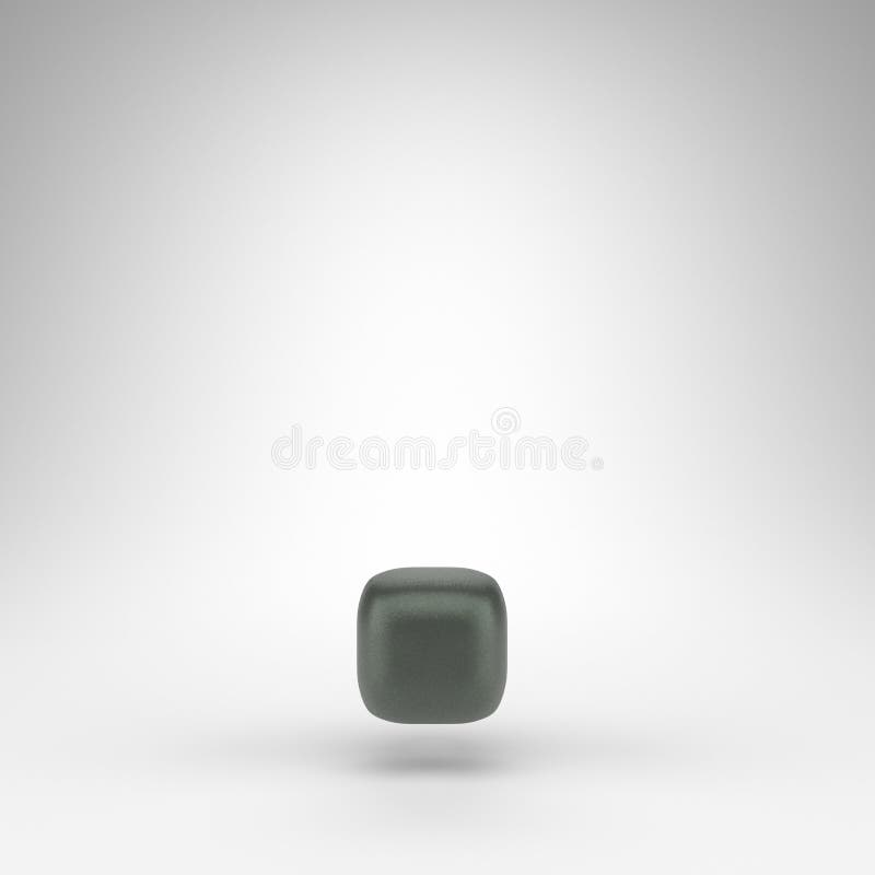 Period Symbol on White Background. Anodized Green 3D Sign with Matte ...