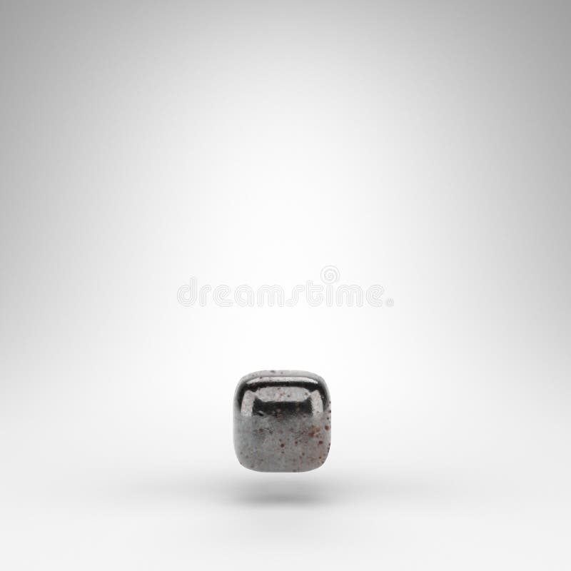 Period Symbol on White Background. Black Leather 3D Sign with Skin ...