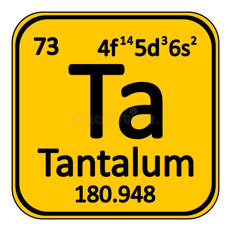Tantal Des Chemischen Elements Vom Periodensystem Stock Abbildung ...