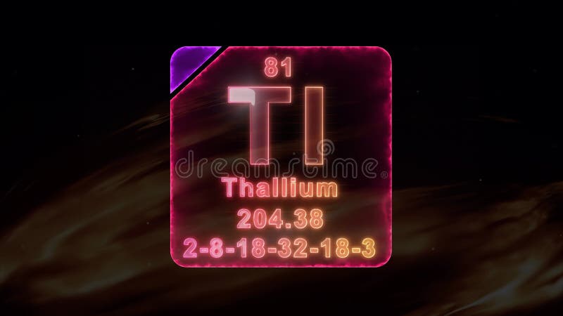 Element 81 Tl Thallium of the Periodic Table Infographic Stock Video ...