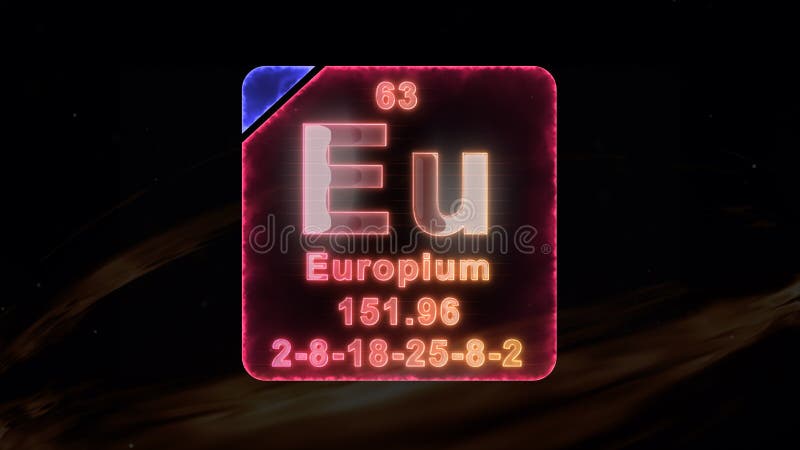 Modern Periodic Table Element Europium Stock Illustration ...