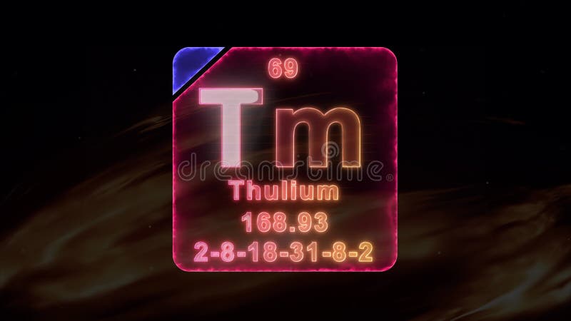 Element 69 Tm Thulium of the Periodic Table Infographic Stock Footage ...