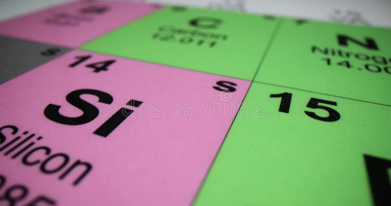 Periodic Table of Chemical Elements with Color Cells in Lab Stock Video ...