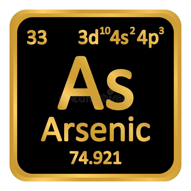Periodic Table Element Arsenic Icon. Stock Illustration - Illustration ...