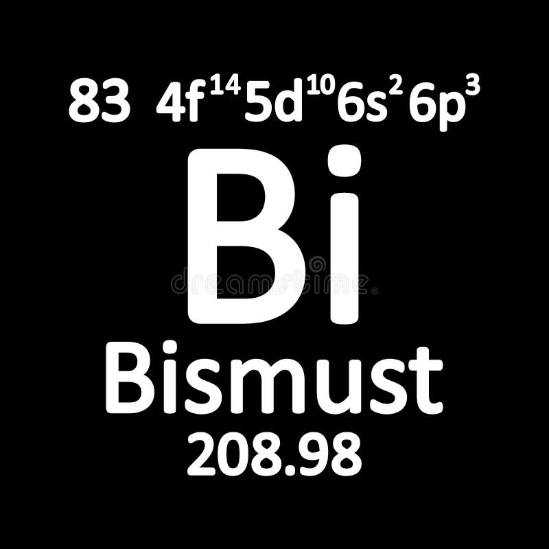 Periodic Table Element Bismuth Icon. Stock Illustration - Illustration ...
