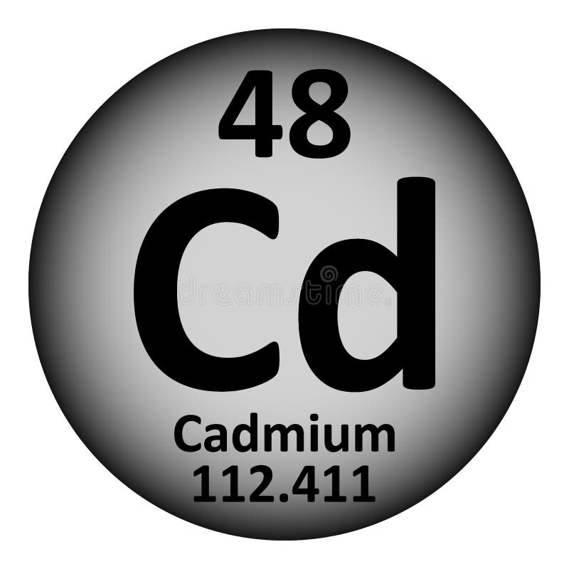 Periodic Table Element Cadmium Icon. Stock Illustration - Illustration ...