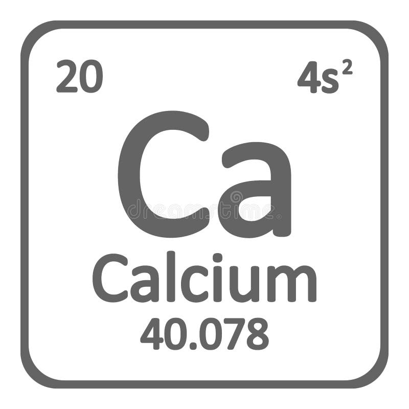 Periodic Table Element Calcium Icon. Stock Illustration - Illustration ...