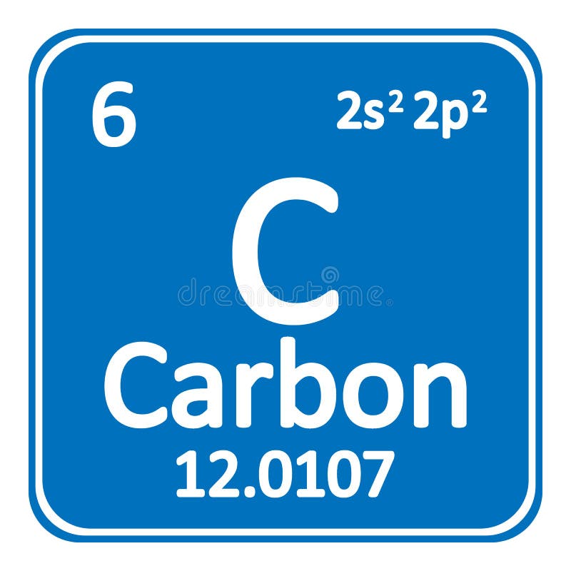 Periodic Table Element Carbon Icon. Stock Illustration - Illustration ...