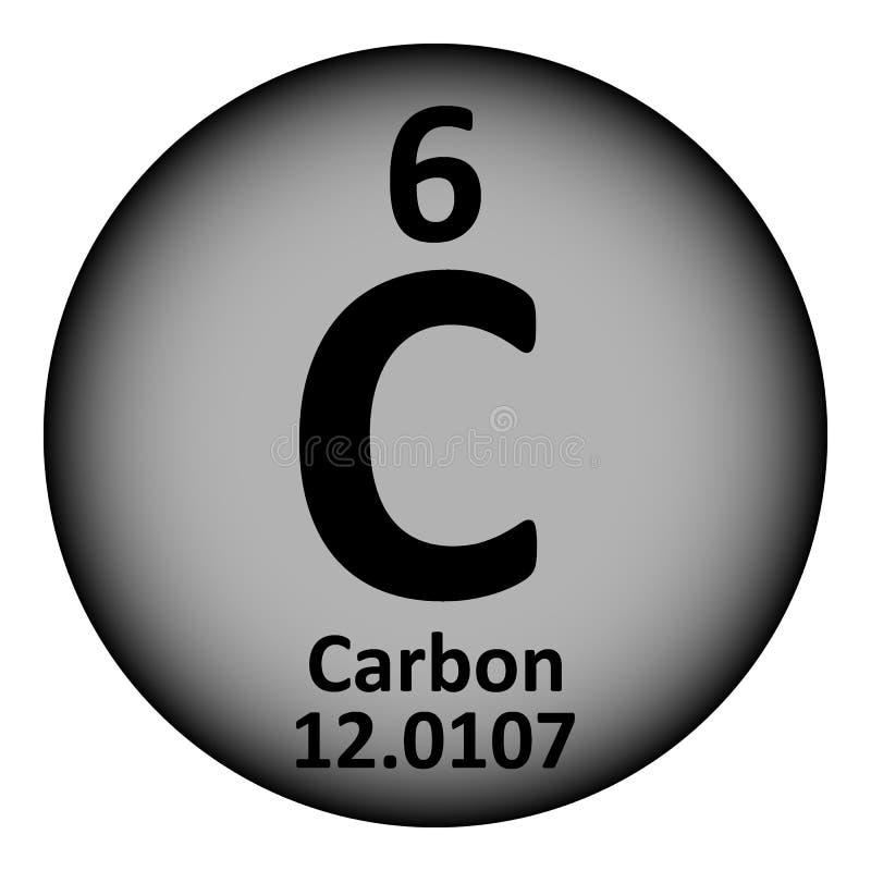 Periodic Table Element Carbon Icon Stock Illustration - Illustration of ...