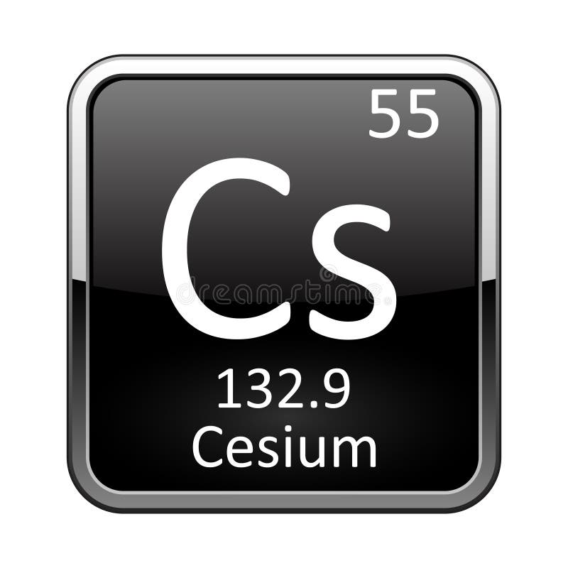 The Periodic Table Element Cesium. Vector Illustration Stock Vector ...