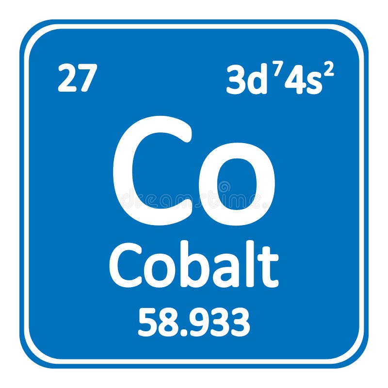 Periodic Table Element Cobalt Icon. Stock Illustration - Illustration ...