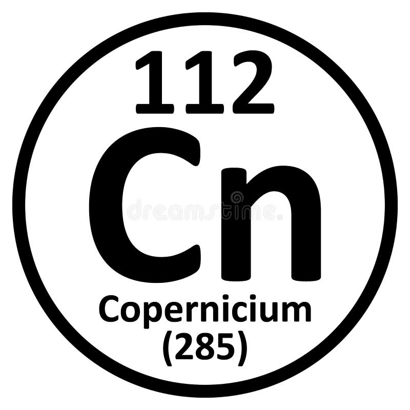 Periodic Table Element Copernicium Icon Stock Illustration ...