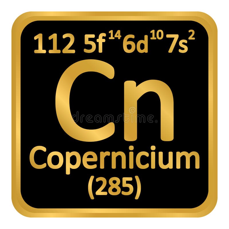 Periodic Table Element Copernicium Icon. Stock Illustration ...