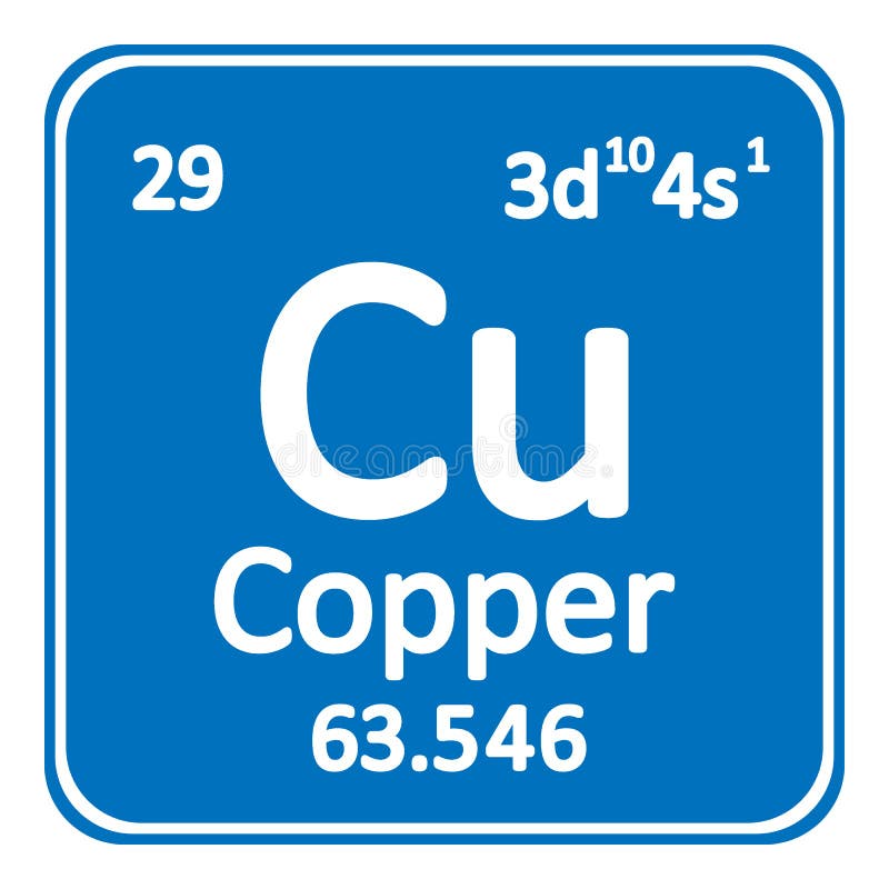 Periodic Table Element Copper Icon. Stock Illustration - Illustration ...
