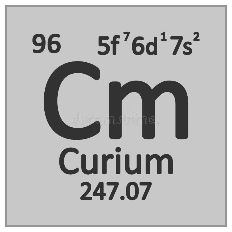 Periodic Table Element Curium Icon Stock Illustration - Illustration of ...