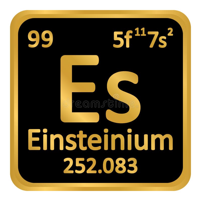 Element of Einsteinium stock vector. Illustration of element - 78986202