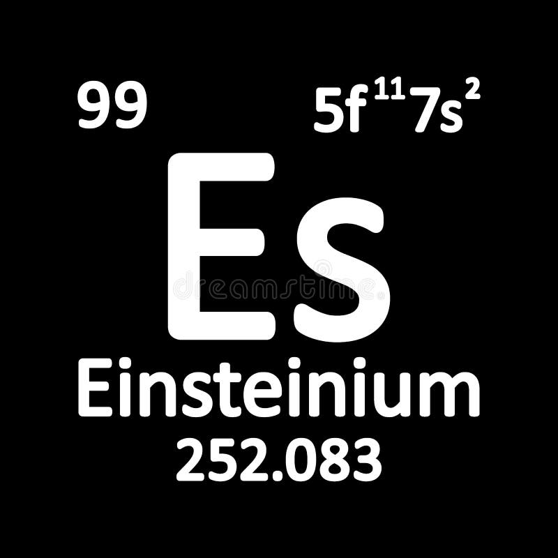Element of Einsteinium stock vector. Illustration of college - 99044111