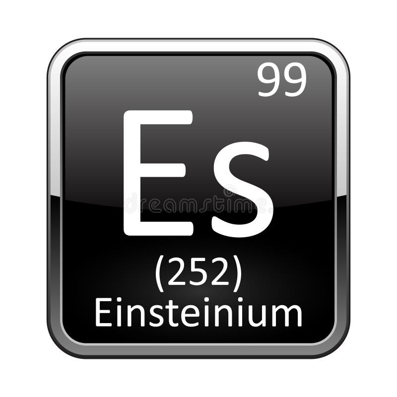 Einsteinium Symbol. Chemical Element of the Periodic Table Stock Vector ...