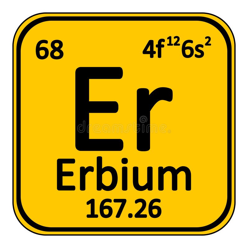 Erbium Element Periodic Table Stock Illustration - Illustration of ...