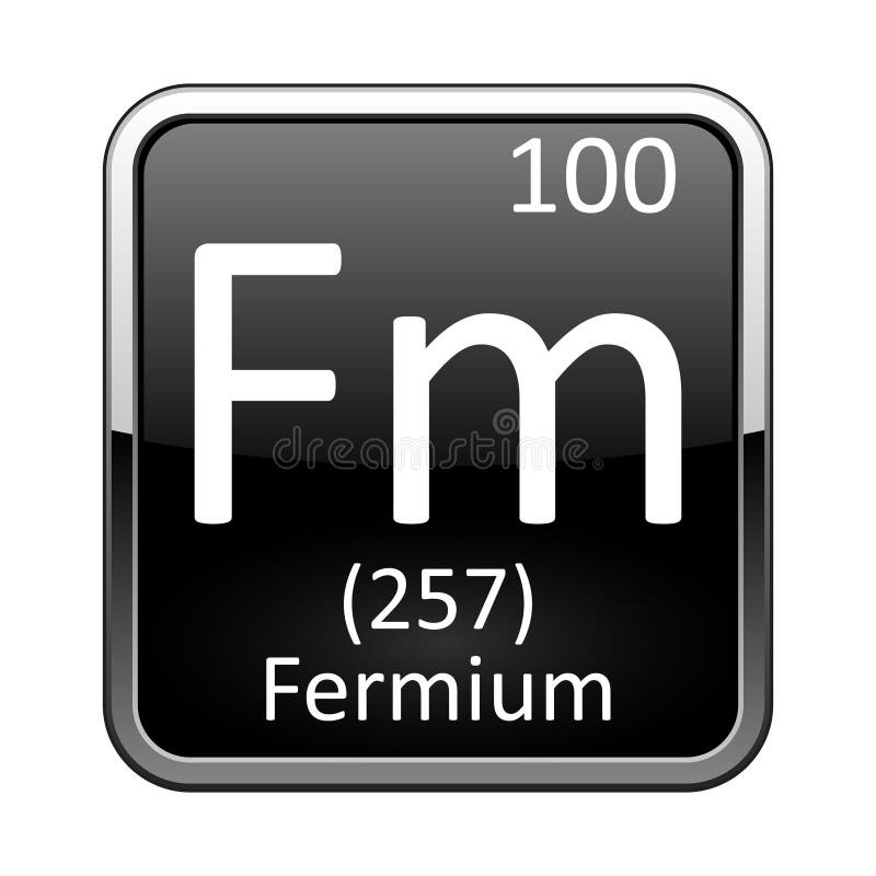 Fermium Symbol. Chemical Element of the Periodic Table. Vector Stock ...