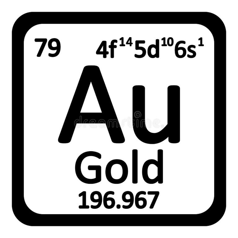 Gold Atom Element Periodic Table Stock Illustrations – 891 Gold Atom ...