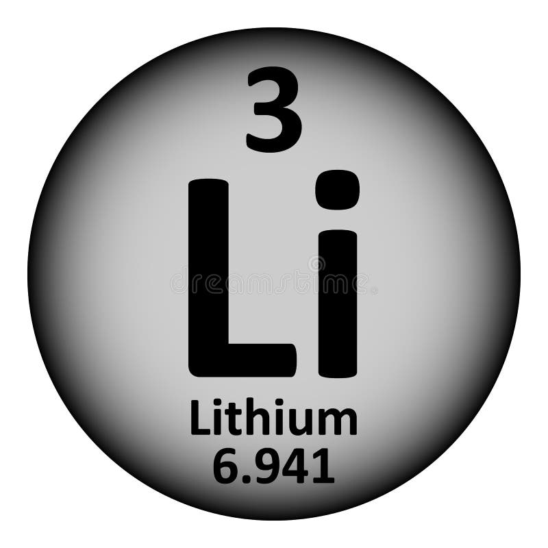 Periodic Table Element Lithium Icon Stock Illustration - Illustration ...