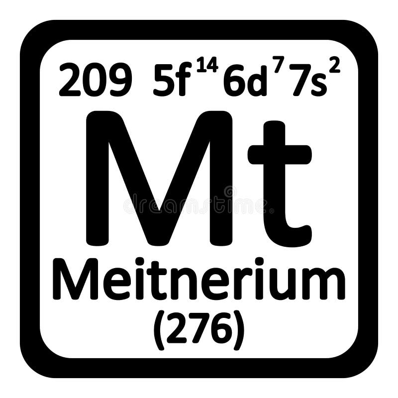 Chemical Element Meitnerium From The Periodic Table Stock Vector ...