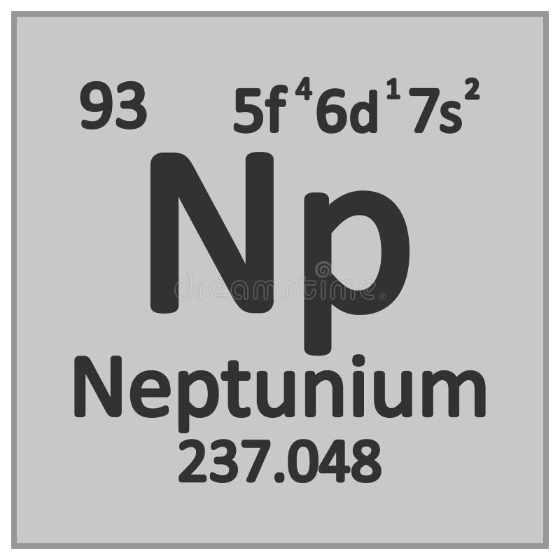 Periodic Table Element Neptunium Icon Stock Illustration - Illustration ...