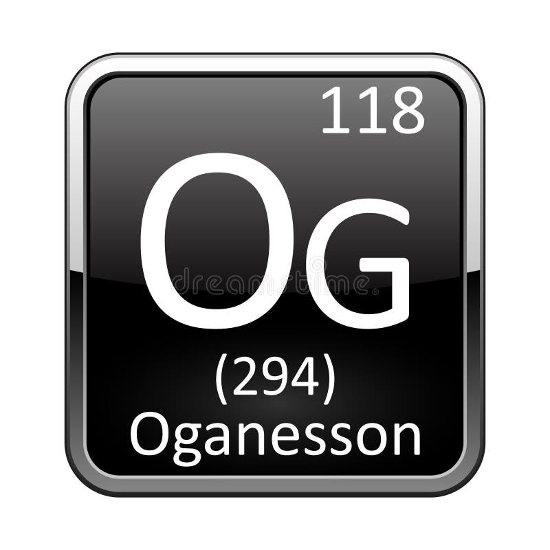 The Periodic Table Element Oganesson. Vector Illustration Stock Vector ...