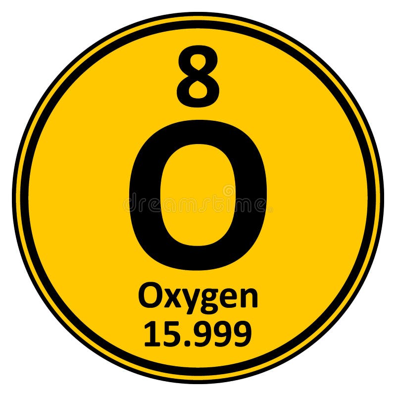 Periodic Table Element Oxygen Icon Stock Illustration - Illustration of ...