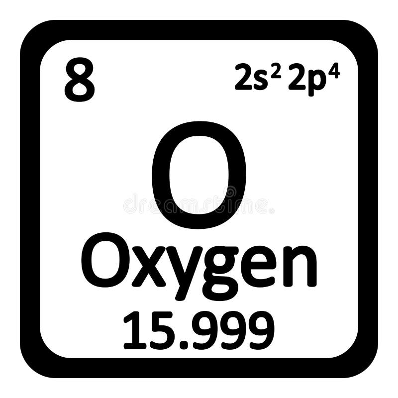 Diagram Representation of the Element Oxygen Stock Vector ...