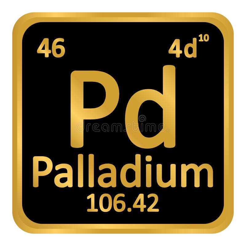 Golden PALLADIUM Medal Stamp Stock Vector - Illustration of label ...