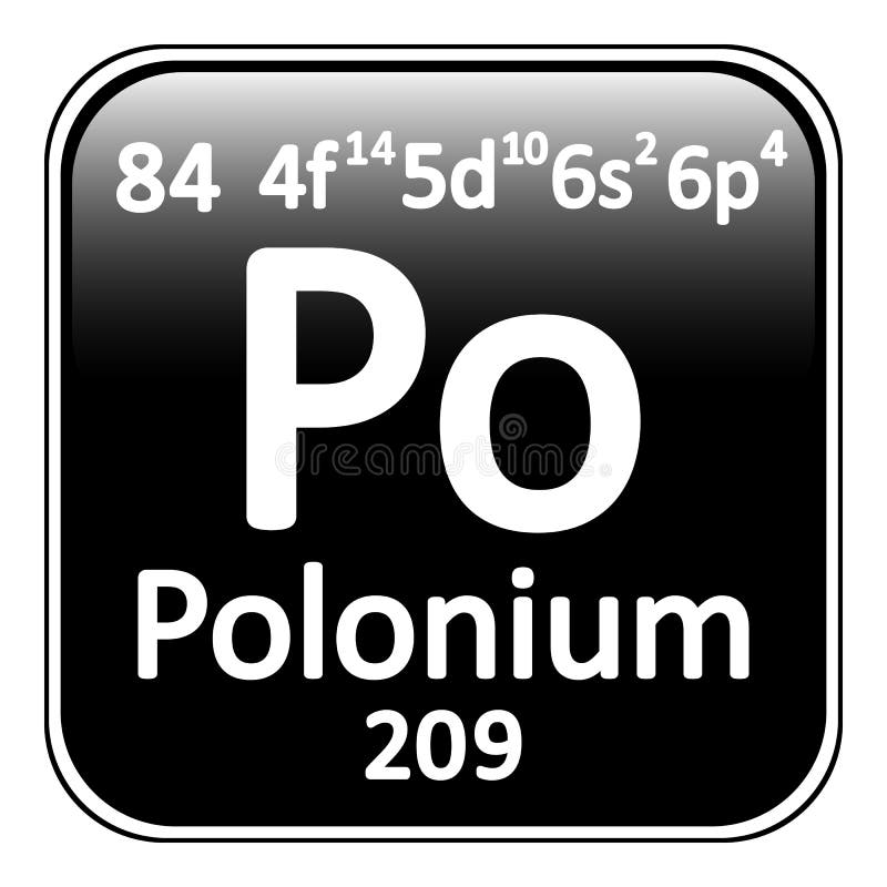 Periodic Table Element Polonium Icon. Stock Illustration - Illustration ...