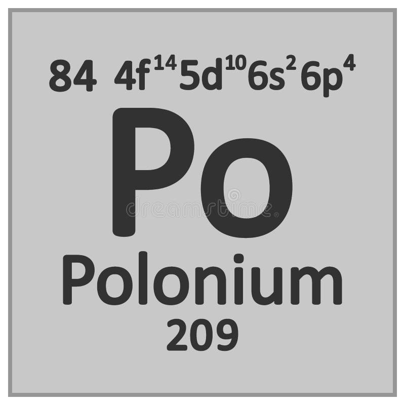 Periodic Table Element Polonium Icon Stock Illustration - Illustration ...
