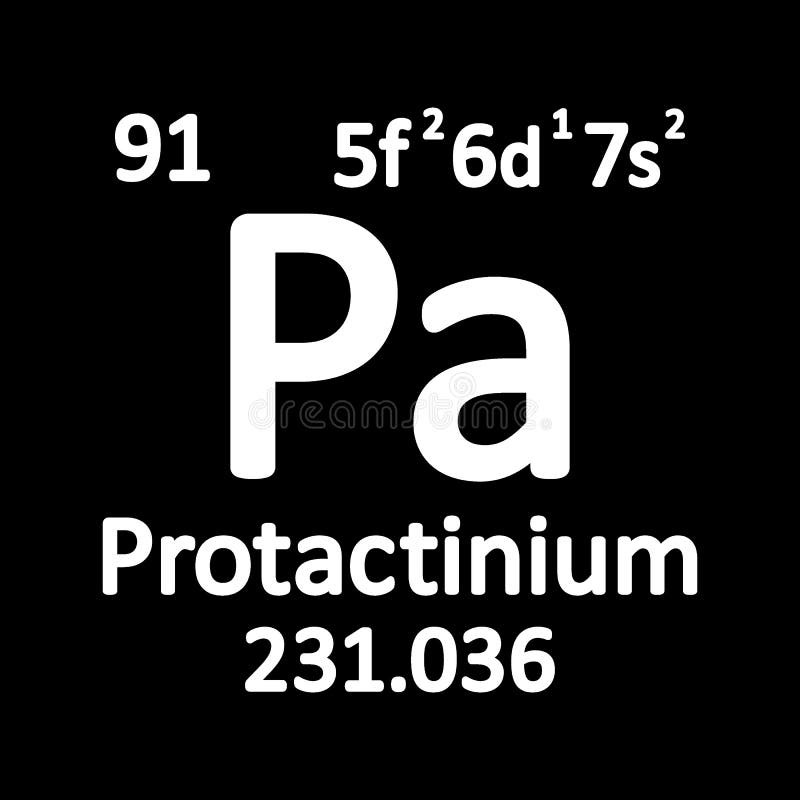 Periodic Table Element Protactinium Icon. Stock Illustration ...