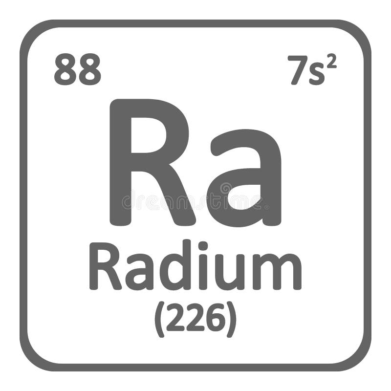 Element of Radium stock vector. Illustration of atomic - 88614843