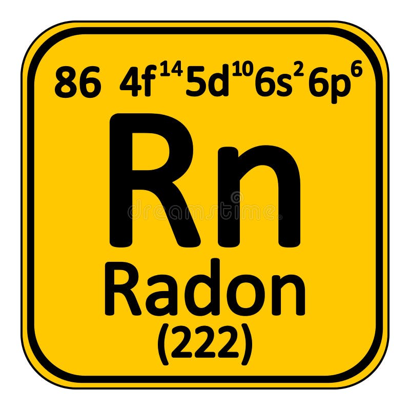 Periodic Table Element Radon Icon. Stock Illustration - Illustration of ...