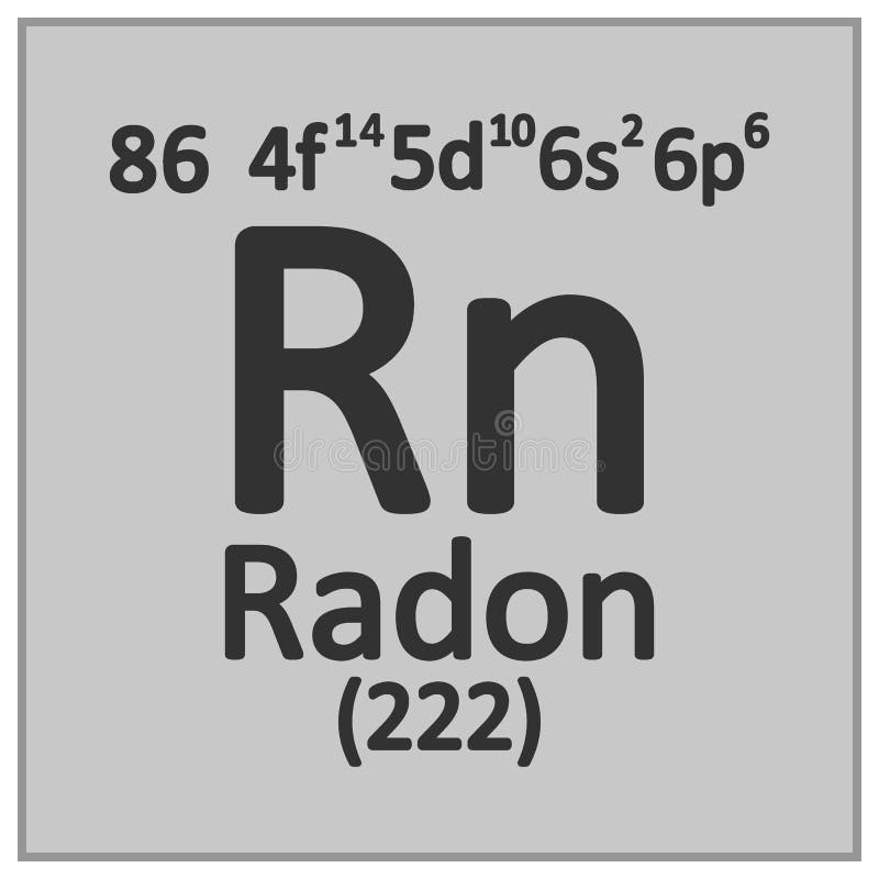 Periodic Table Element Radon Icon Stock Illustration - Illustration of ...