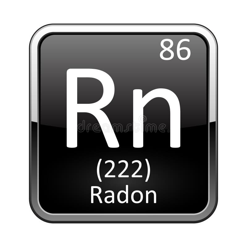 Radon Symbol. Chemical Element of the Periodic Table. Vector Stock ...