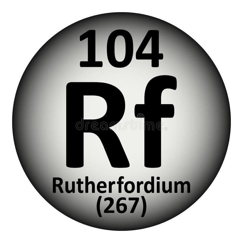 Periodic Table Element Rutherfordium Icon Stock Illustration ...