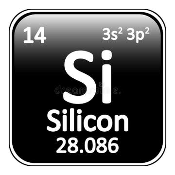Silicium Atom White Background Stock Illustrations – 21 Silicium Atom ...